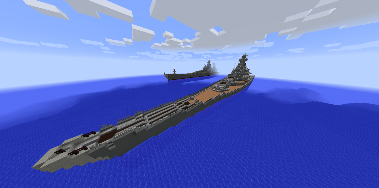 Sci-Fi Japanese Battleships | Murai & Miyafuji | ZEROMON Minecraft Map