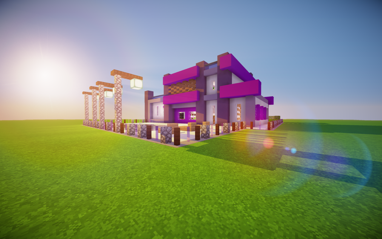 Modern Purple House Minecraft Map