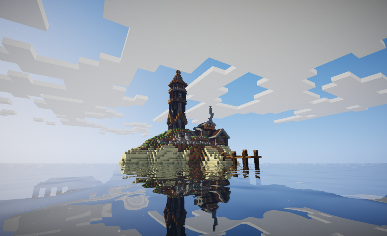 Small island base Minecraft Map