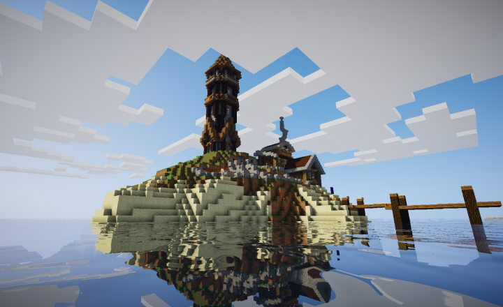 Small island base Minecraft Map