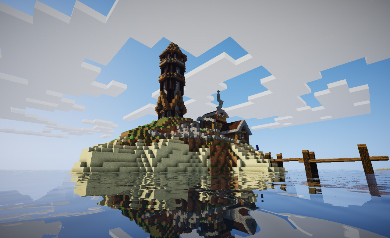 Small island base Minecraft Map