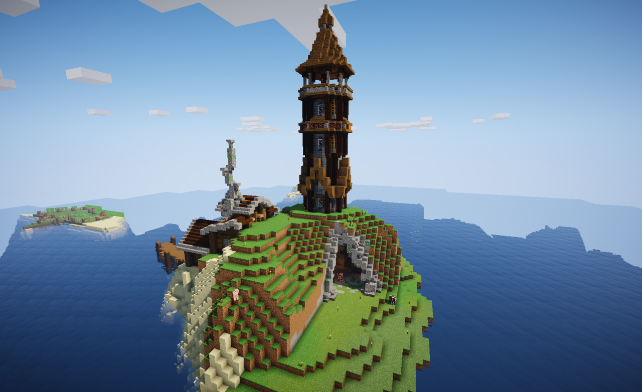 Small island base Minecraft Map