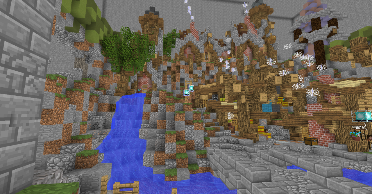 Cliffside village base design (update) Minecraft Map