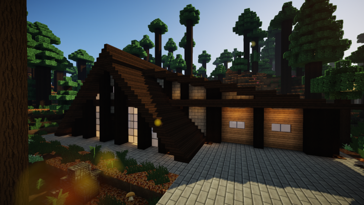 Warm Autumn A-Frame (Modern/A-Frame House) Minecraft Map
