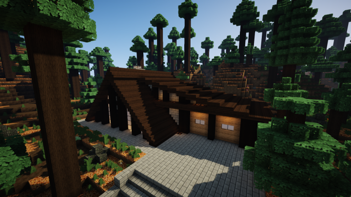 Warm Autumn A-Frame (Modern/A-Frame House) Minecraft Map