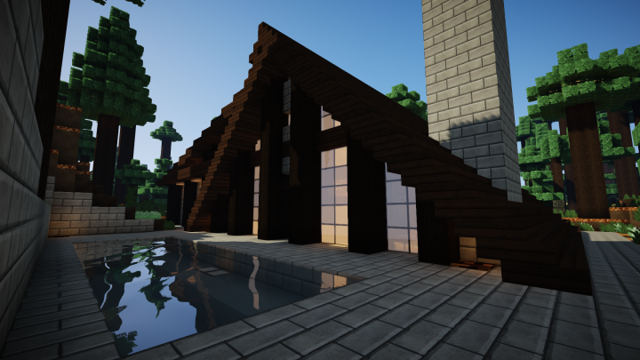 Warm Autumn A-Frame (Modern/A-Frame House) Minecraft Map