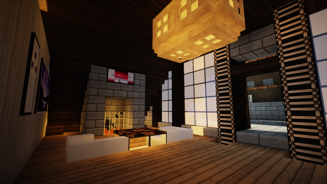 Warm Autumn A-Frame (Modern/A-Frame House) Minecraft Map