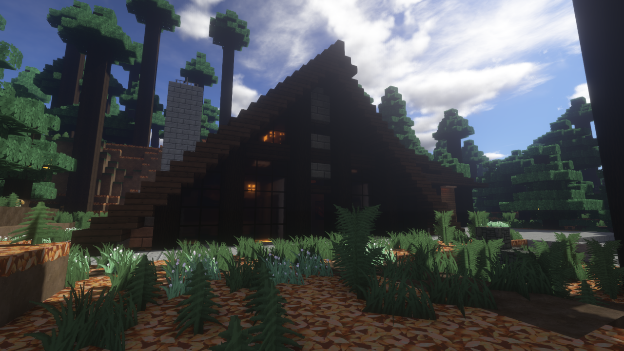 Warm Autumn A-Frame (Modern/A-Frame House) Minecraft Map