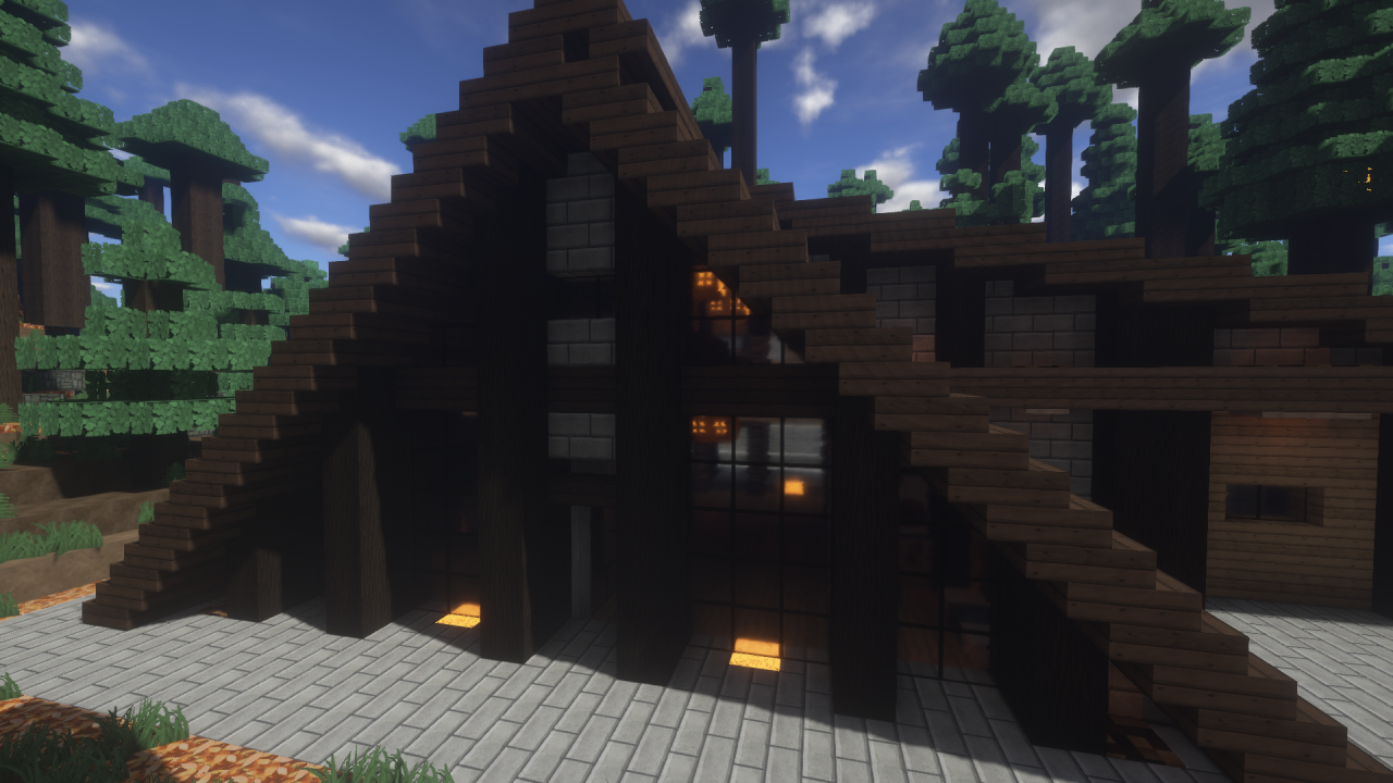 Warm Autumn A-Frame (Modern/A-Frame House) Minecraft Map