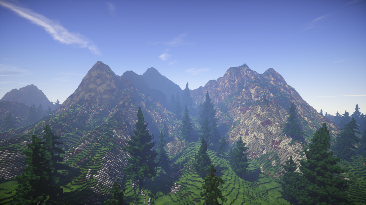Lost in the spruces - A mountain range Minecraft Map