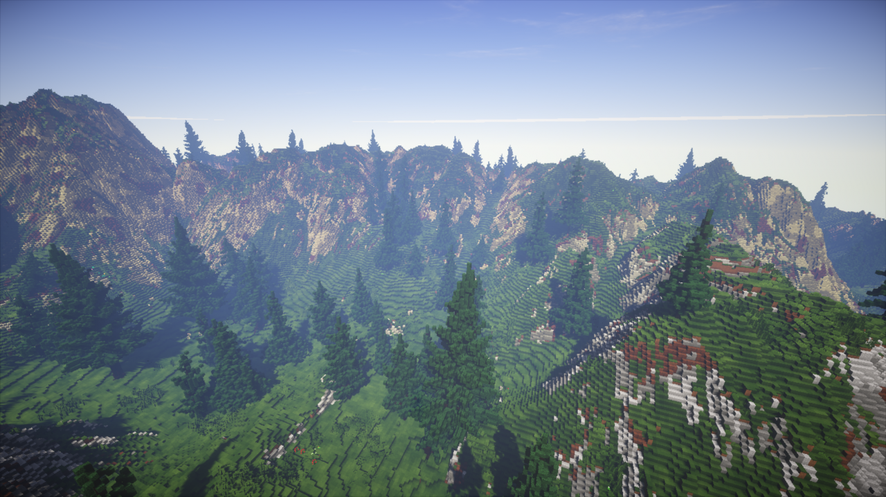 Lost in the spruces - A mountain range Minecraft Map