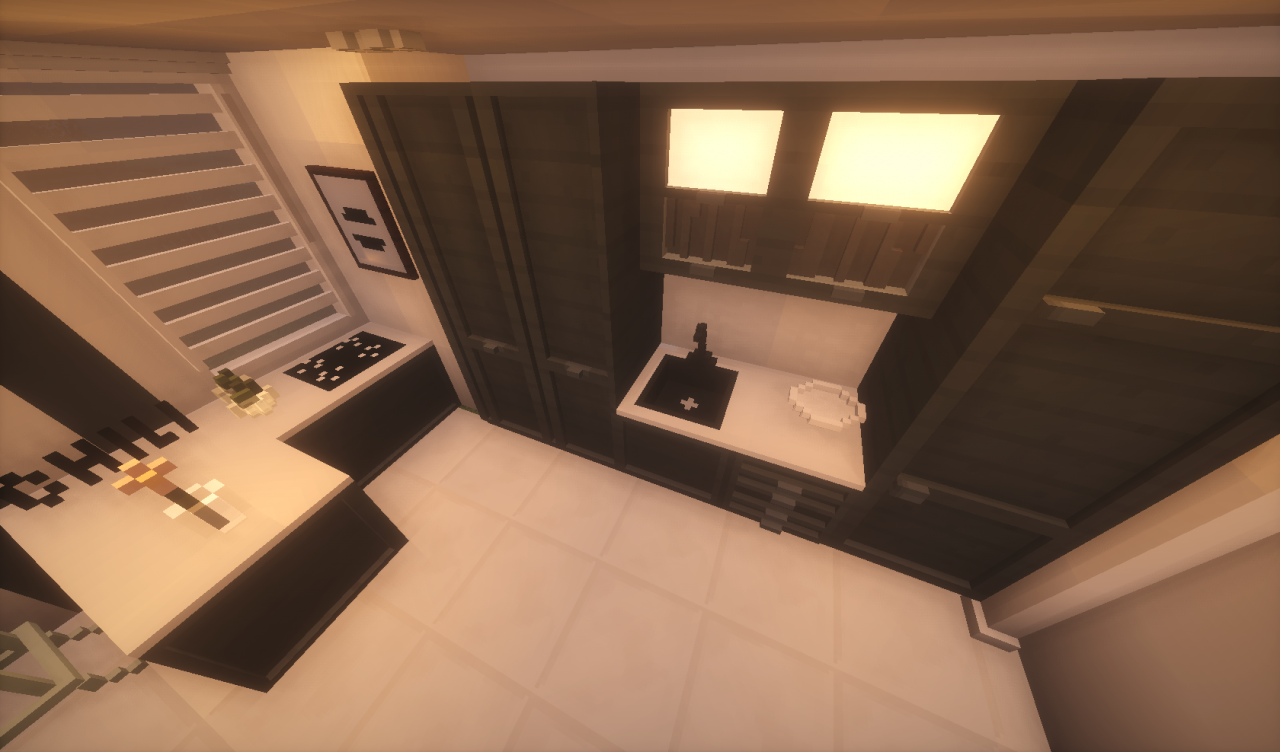 Kitchen with little tiles mod Minecraft Map