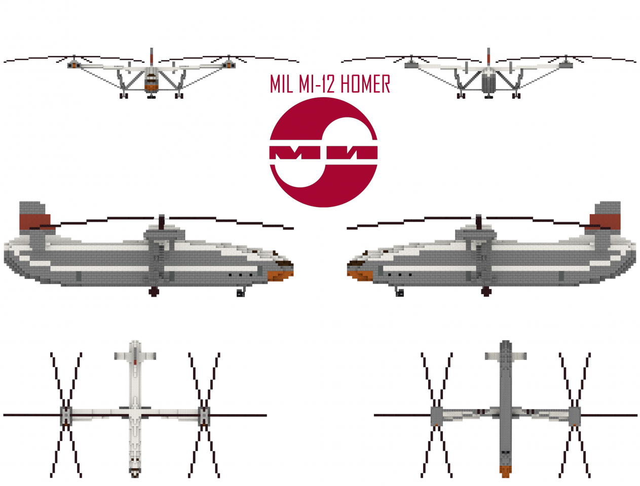 Mil V-12 Homer | Scale 1,5:1 Minecraft Map