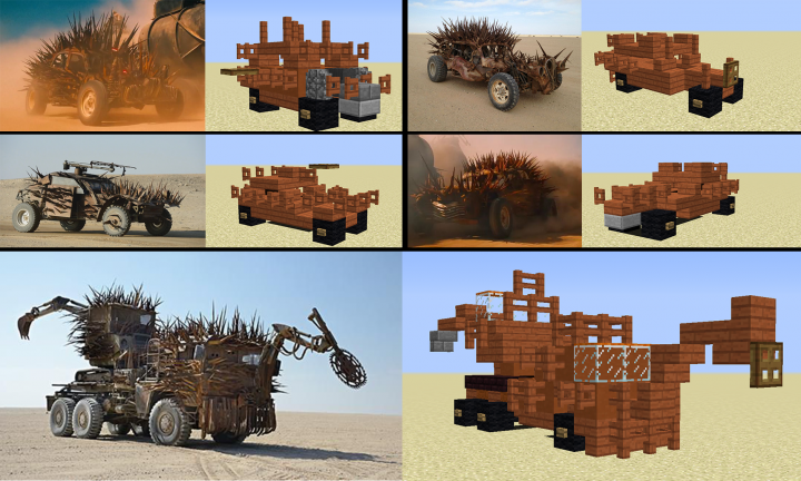 Mad Max Fury Road - ALL VEHICLES Minecraft Map