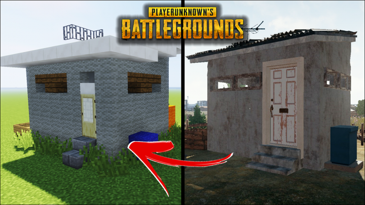 Minecraft - How To Build A PUBG House #1 | Player Unknown Battlegrounds ...