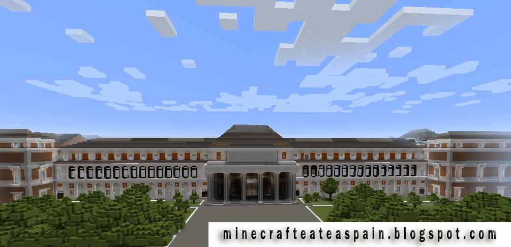 Replica Minecraft of the National Prado Museum, Madrid, Spain ...