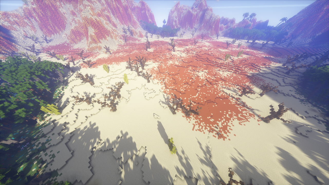 Desert Terraforming 2000X2000 Minecraft Map
