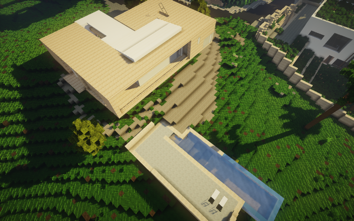 Modern Birch Concept House Minecraft Map