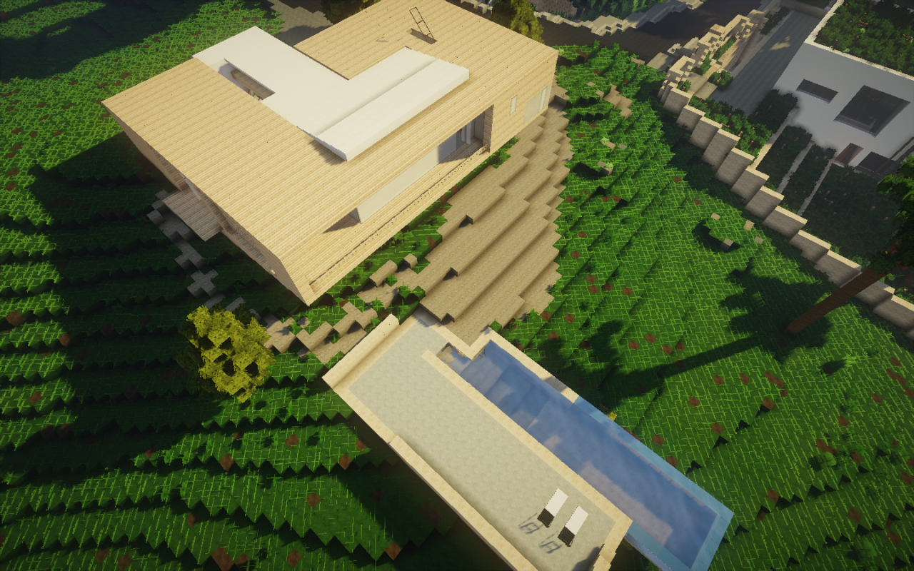 Modern Birch Concept House Minecraft Map