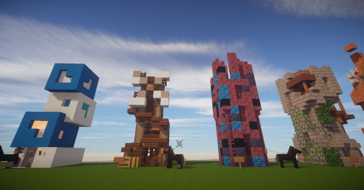 Amazing 5x5 fonctionnal houses ! Minecraft Map