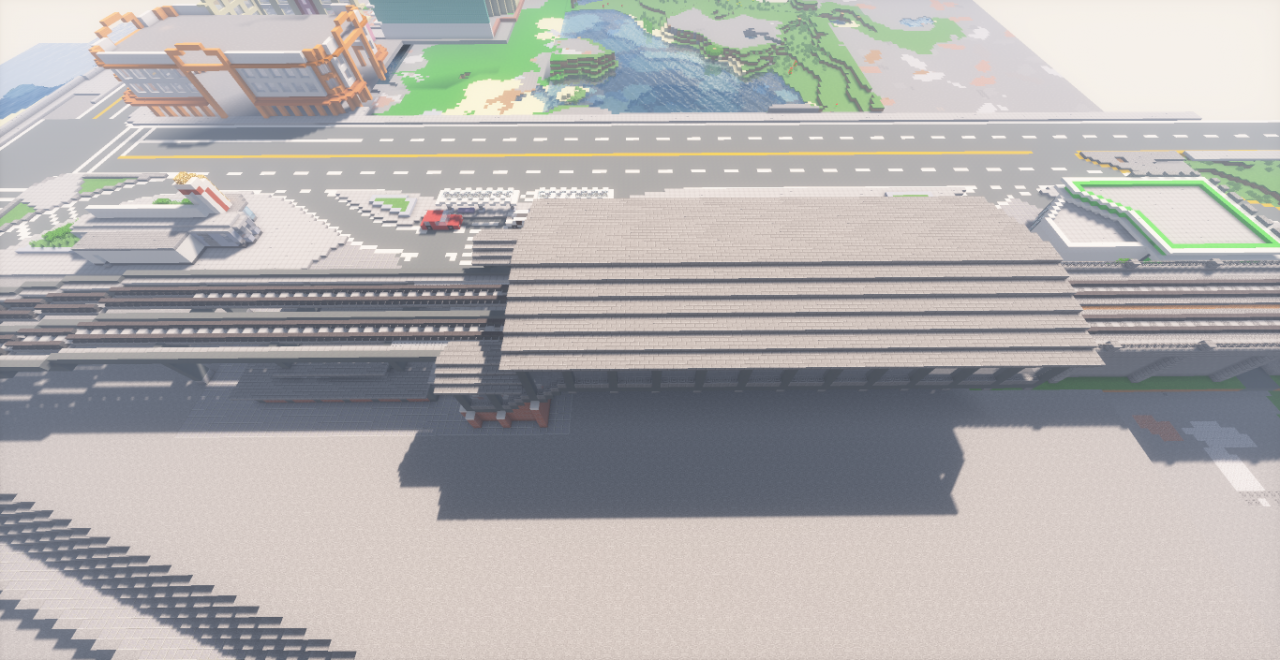 elevated metro station inspired by "Baumwall"station in Hamburg ...