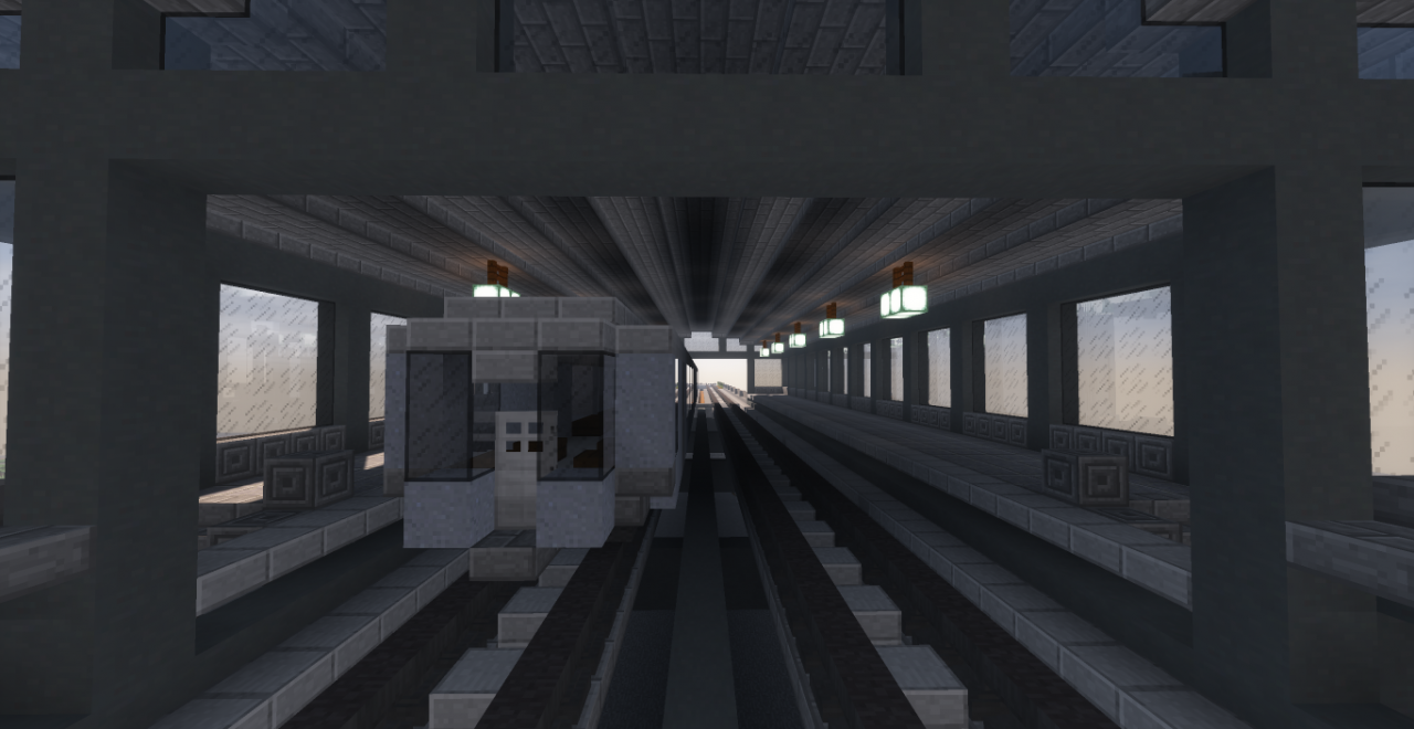 elevated metro station inspired by "Baumwall"station in Hamburg ...