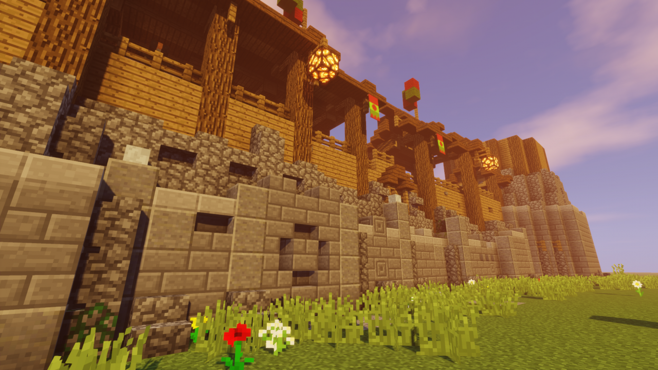 Medieval Defensive Walls Template Minecraft Map