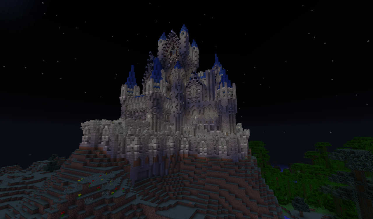 a castle on a hill Minecraft Map