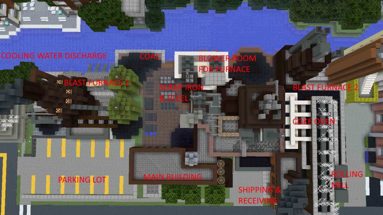 Leeville Steel Mill Minecraft Map