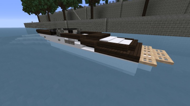 Italian Style Speedboat! 28m GVC Silver Wake! Minecraft Map