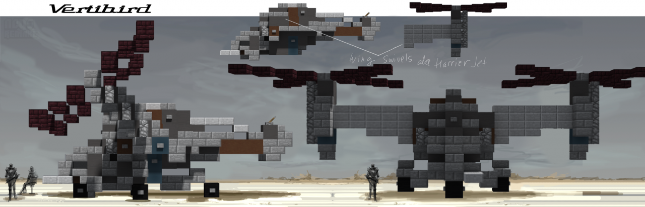 VB-02 Vertibird | FALLOUT®3 | Minecraft Map