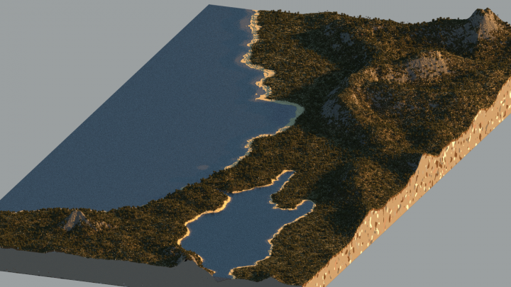 The Mediterranean -Realistic terrain- -10k x 5k- Minecraft Map