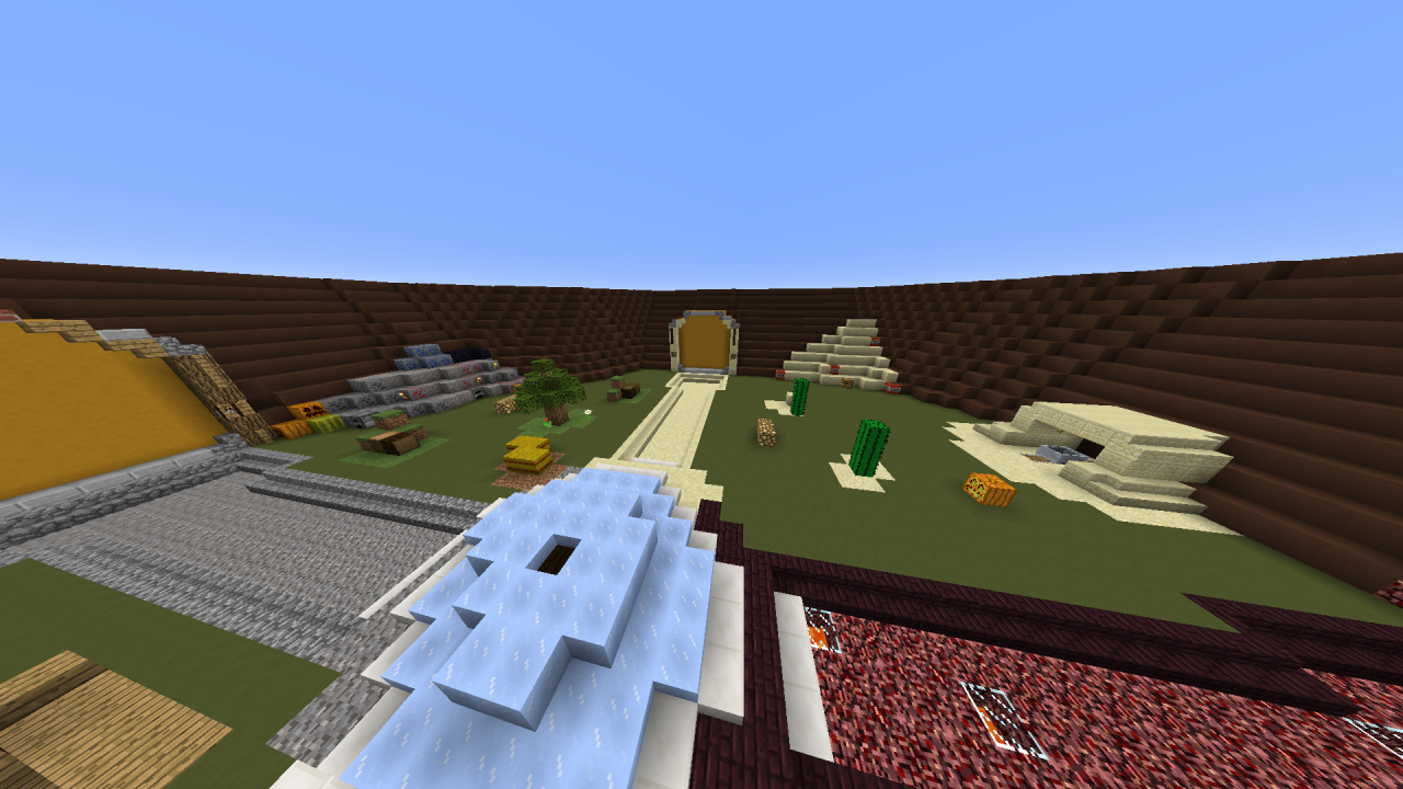 4 portals spawn/hub Minecraft Map