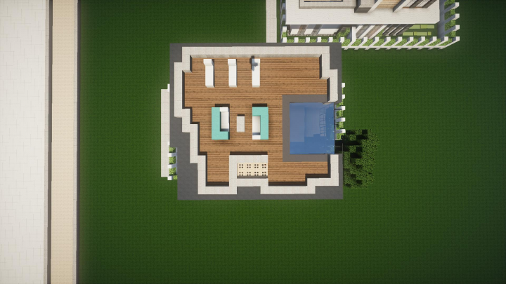 Compact 3 Floor 2 Bedroom House With Infinity Pool Minecraft Map