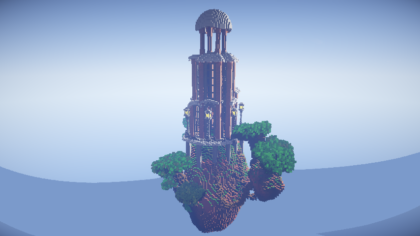 Flying Island of an old city Minecraft Map