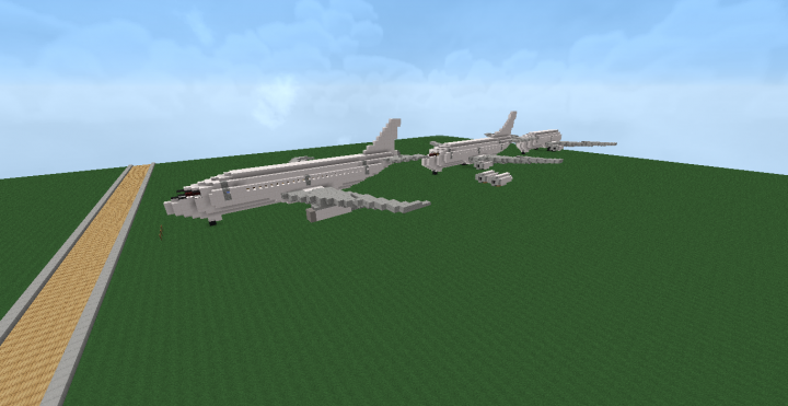 Boeing 737-200 to 737-800. Minecraft Map
