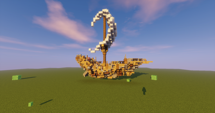 Detailed Medieval Ship. Minecraft Map