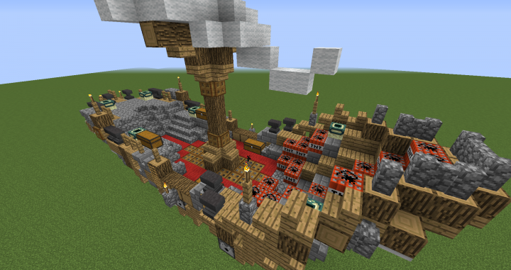 Detailed Medieval Ship. Minecraft Map