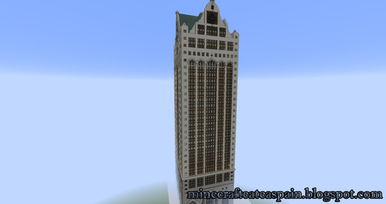 Replica Minecraft: Skyscrapers 100 East Wisconsin, Milwaukee. U.S ...
