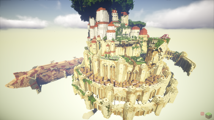 【Ghibli】Castle in the Sky【Laputa：The Flying Island】" project Minecraft Map