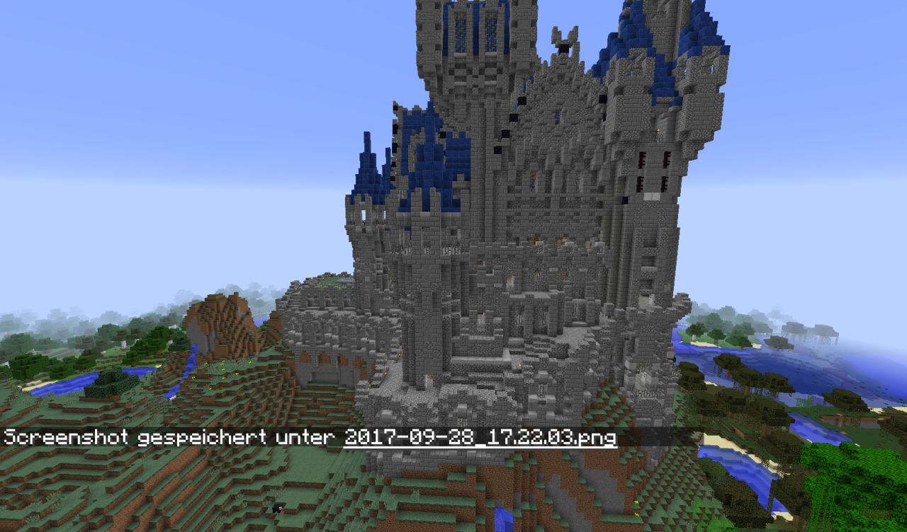 a castle on a hill Minecraft Map