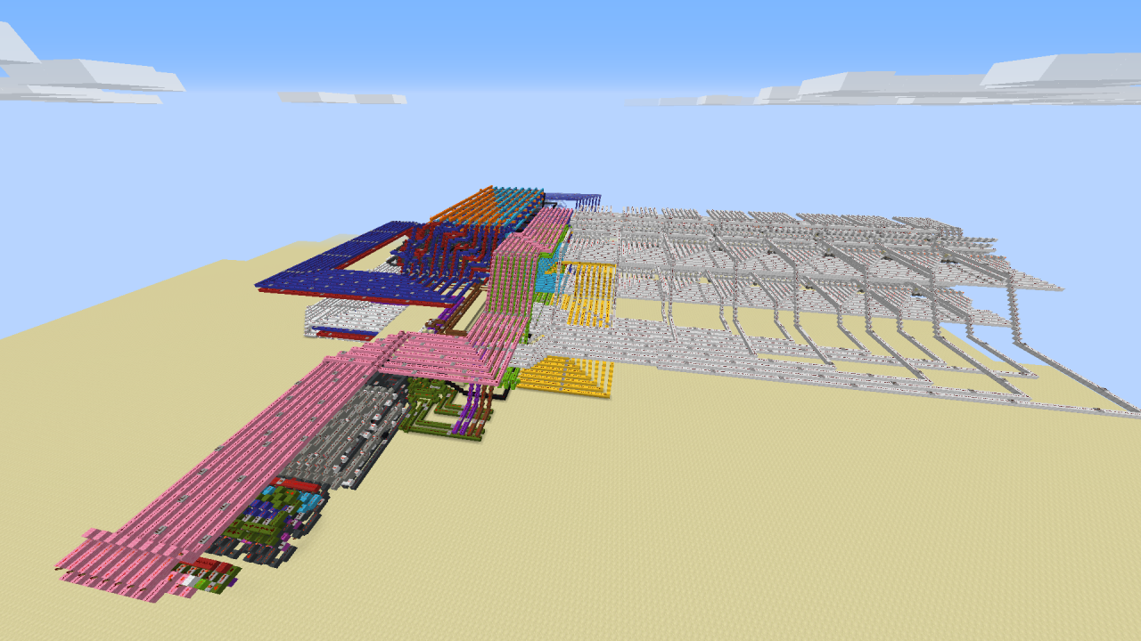 8-Bit Calculator w/ Memory (ALU) Minecraft Map