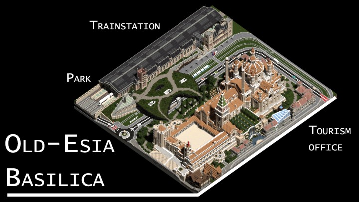 Fully detailed Basilica - 1:1 scale historic design Minecraft Map