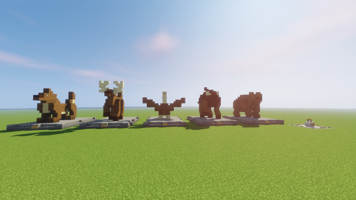 *Asia Update* World Animal Statues Minecraft Map