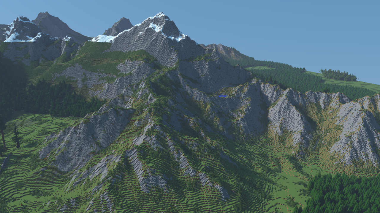 Mountain Valley 3k v2 (probably my best landscape yet) Minecraft Map