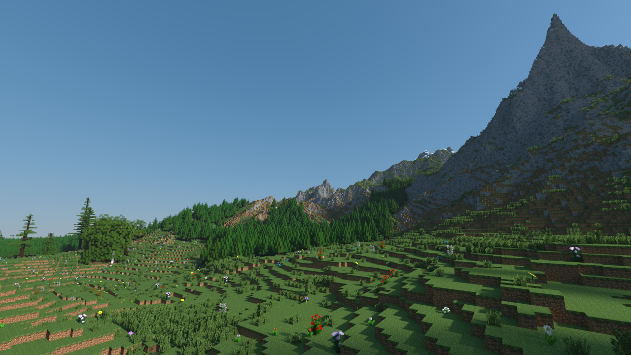 Mountain Valley 3k v2 (probably my best landscape yet) Minecraft Map