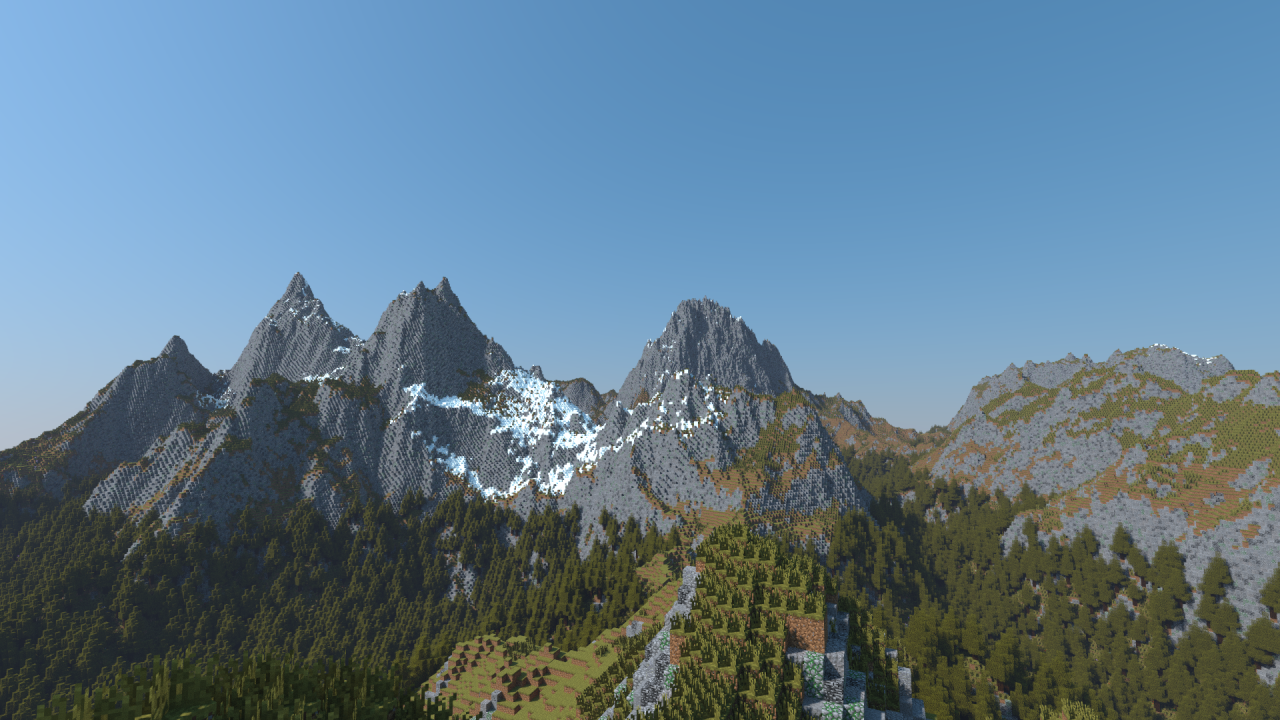 Mountains + 20 pictures Minecraft Map