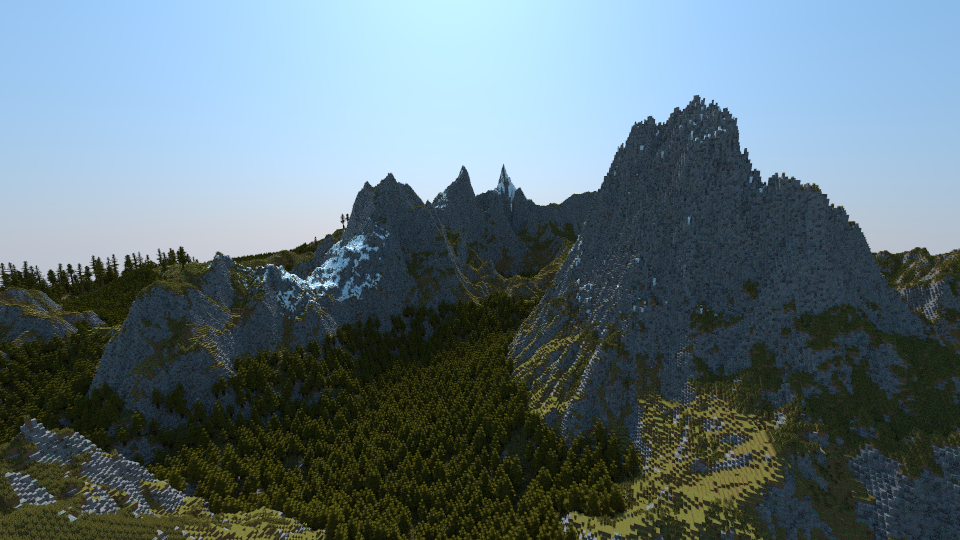 Mountains + 20 pictures Minecraft Map