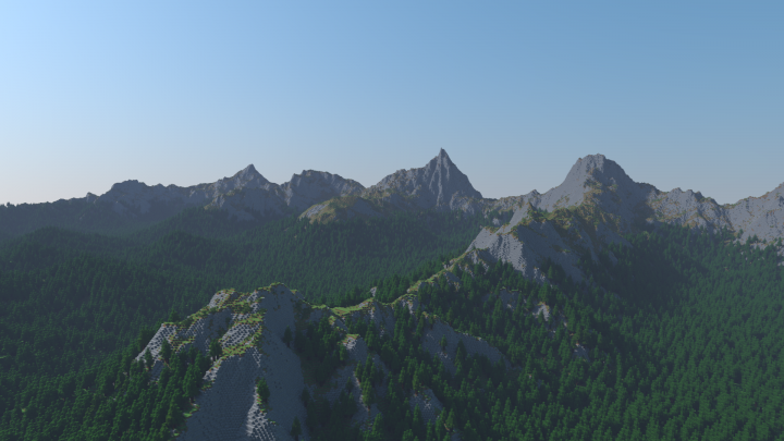 Mountains and forest Minecraft Map