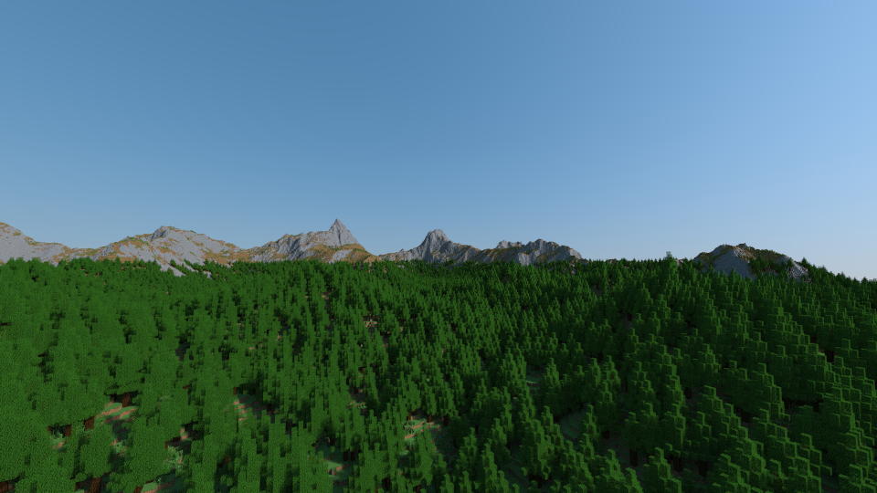 Mountains and forest Minecraft Map